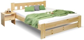 Dřevěná postel Barča, 140x200, masiv borovice