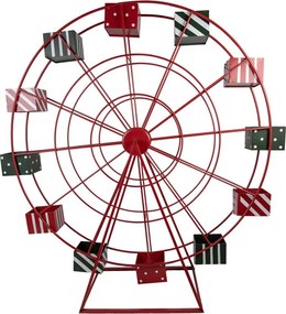 Vánoční dekorace červené veliké ruské kolo Giant Wheel - 167*59*170 cm