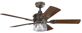 Kichler KLF-LYNDON-52-OZ - Stropní ventilátor LYNDON 3xE27/8W/230V IP23 + DO