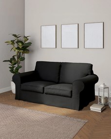 Potah na pohovku IKEA Ektorp 2-místná rozkládací  NOVÝ MODEL 2012 barva černá látka pletený vzor