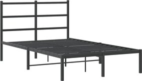 vidaXL Kovový rám postele s čelem 120 x 200 cm [355363] Barva: Černá