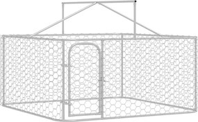 Venkovní psí kotec se střechou 200 x 200 x 150 cm 171498
