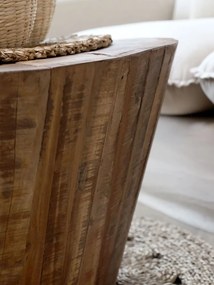 Hnědý dřevěný koferenční stůl Grimaud Unit - Ø 92*43 cm