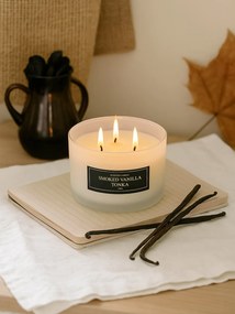 Sinsay - Vonná svíčka Smoked Vanilla Tonka - bílá