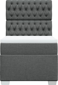 Box spring postel s matrací tmavě šedá 90x200 cm textil 3292679
