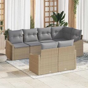 Set pohovek 7 ks Béžová polyratan 3346760