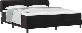 Postel s boxspringem s čelo Černá 180 x 200 cm samet 3340402