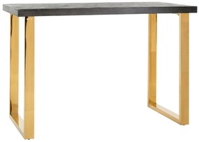 OnaDnes -20% Černo zlatý dubový barový stůl Richmond Blackbone 160 x 80 cm