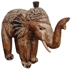 Slon malovaný hnědý 25 cm
