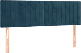 Box spring postel s matrací tmavě modrá 140x200 cm samet 3127617
