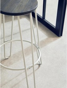 Bílá/v přírodní barvě barová stolička z jilmového dřeva (výška sedáku 75 cm) District – Premier Housewares