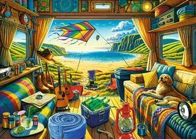 Trefl - Puzzle - Premium Plus Tea Time: Cestování karavanem / 1000 díl