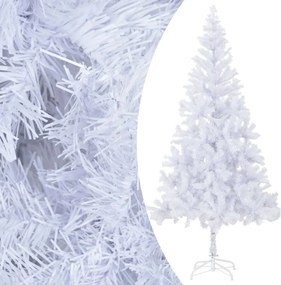 vidaXL Umělý vánoční stromek s LED a sadou koulí 210 cm 910 větviček [3077495] Barva: white and rose