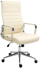 Kancelářská židle Bingley - pravá kůže | krémová