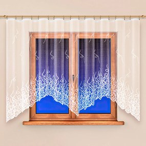 Olzatex kusová záclona MIRZAM jednobarevná bílá, výška 110 cm x šířka 350 cm (na okno)