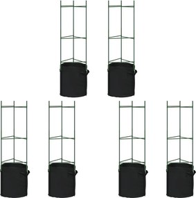 Podpěrné klece pro rajčata s pytlem 6 ks 116 cm ocel a PP 3281488