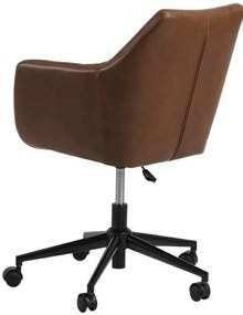 Intesi Kancelářská židle na kolečkách Nora Vintage hnědá ekokůže