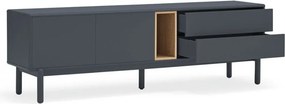 Tmavě šedý TV stolek 180x56 cm Corvo - Teulat