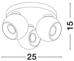 Moderní bodové svítidlo Tore 25 bílé
