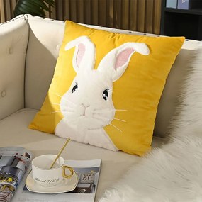 Dekorativní povlak na polštářek - roztomilá zvířátka (45x45 cm) Varianta: Žlutý králík