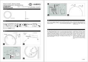 Starlight ronde black průměr 70 cm zrcadlo LED na chodbu do předsíně nástěnné do koupelny 412-023