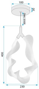 Toolight Designové LED osvětlení G013-1CP zlatá/bílá
