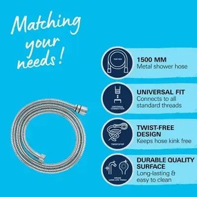 Grohe Hadice - Sprchová hadice VitalioFlex Metal Long-Life 1.5 m chrom