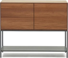 Nízká komoda v dekoru ořechu v přírodní barvě 97,5x80 cm Vedrana – Kave Home