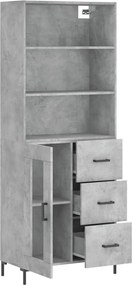 Skříň highboard betonově šedá 69,5x34x180 cm kompozitní dřevo 3189513