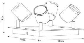 Lucide 26994/20/31 - LED Stmívatelné bodové svítidlo RILOU 4xGU10/5W/230V