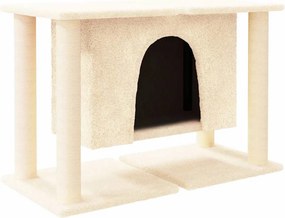 Škrabadlo pro kočky se sisalovými sloupky krémové 50 cm 171657