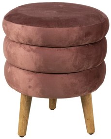 Růžová stolička na dřevěných nožkách Irma – 38x44 cm