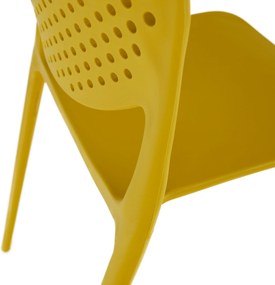 Stohovatelná židle, žlutá, FEDRA new