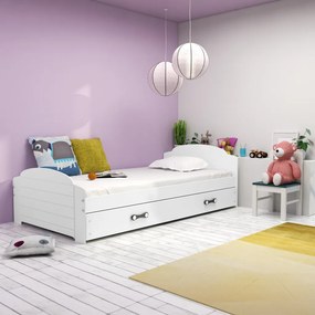 SMB Postel se šuplíkem LILA, 90x200 cm Dekor: Grafit, Barva šuplíku: Grafit