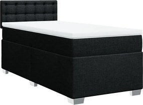 Box spring postel s matrací černá 80 x 200 cm textil 3288031