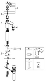 GROHE 32856000 - Umyvadlová baterie BAULOOP 12” lesklý chrom