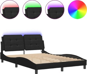 Rám postele s LED bez matrace Zadar černý 120 x 200 cm 3214096