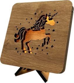 Li-Go "Jednorožec" lampa 19x19 cm provedení povrchu: ořech