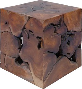 Stoličky 2 ks hnědé 40x40x45 cm masivní teakové dřevo 274355