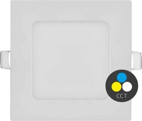 T-LED Bílý vestavný LED panel hranatý 120 x 120mm 6W 24V CCT 102204