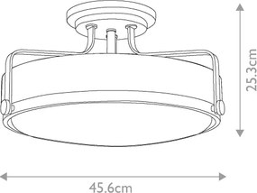 Hinkley HK-HARPER-SFM-CM - Přisazený lustr HARPER 3xE27/60W/230V lesklý chrom