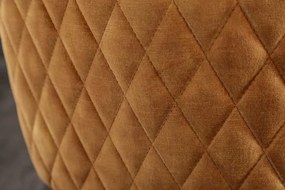 Designová židle Natasha tmavě hořčičný samet