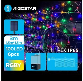 Aigostar B.V. | Aigostar - LED Solární vánoční řetěz 100xLED/8 funkcí 4,5x1,5m IP65 multicolor | AI0440