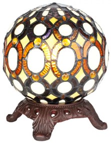 Stolní lampa Tiffany ve tvaru koule Reine – 20x25 cm