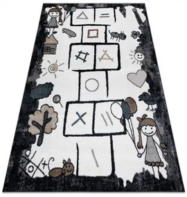 Dywany Luszczow Dětský kusový koberec FUN Hop, zvířata černý Rozměr koberce: 200 x 290 cm