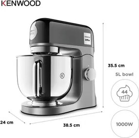 Kenwood kMix KMX760BC stříbrná/černá / Kuchyňský robot / 1000 W / 5 l