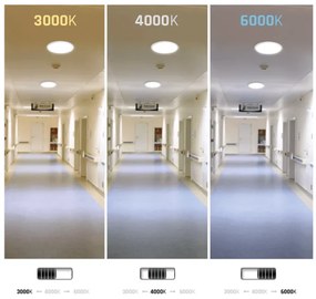 LED stropní svítidlo s IP65 NYMPHEA 27W - tři barvy světla