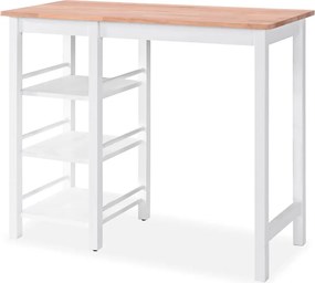 3dílný barový set MDF bílý 245364