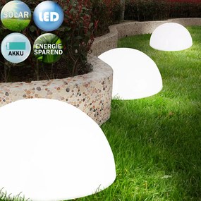 LED Solární svítidlo sada 3 ks půlkruhový