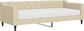 Válenda s matrací krémová 80 x 200 cm textil 3197407